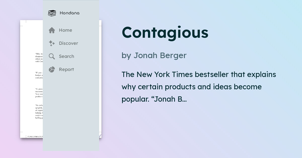 Contagious / Jonah Berger