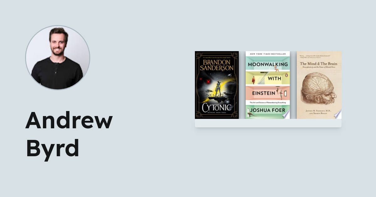 Andrew Byrd's Bookshelf