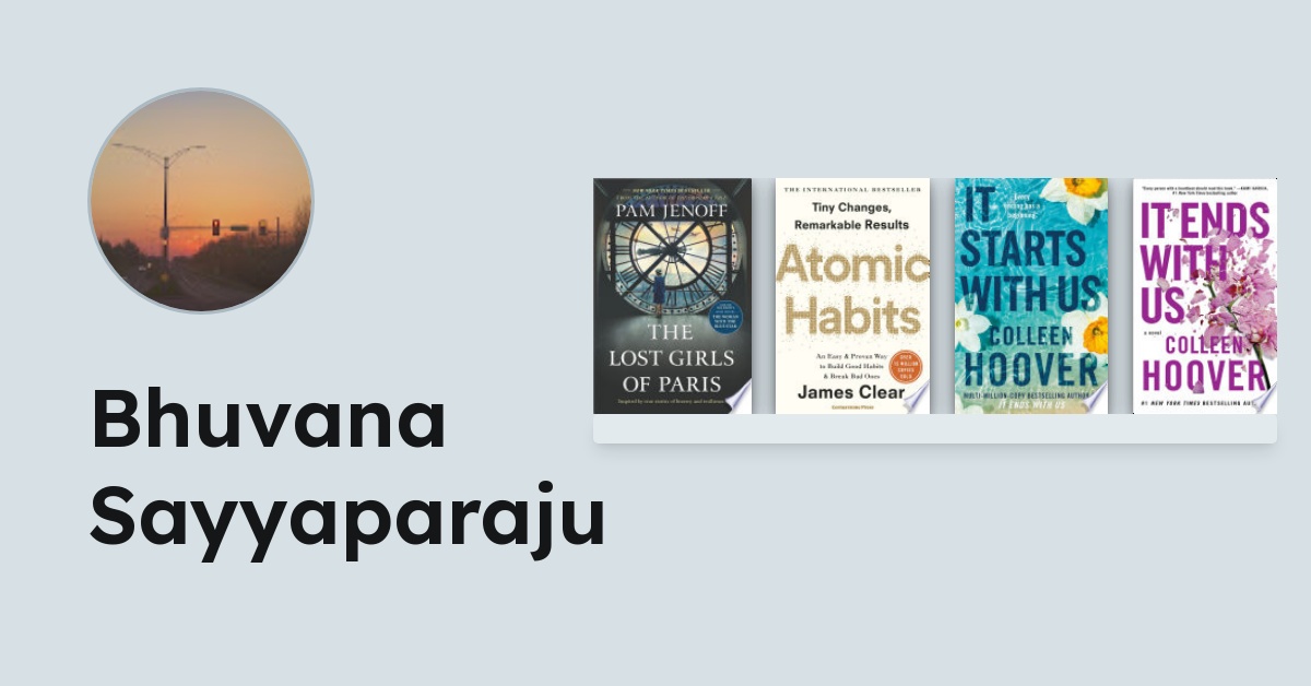 Bhuvana Sayyaparaju's Bookshelf