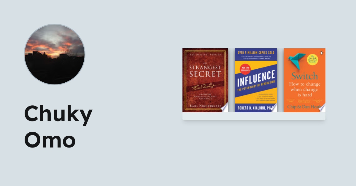 Chuky Omo's Bookshelf