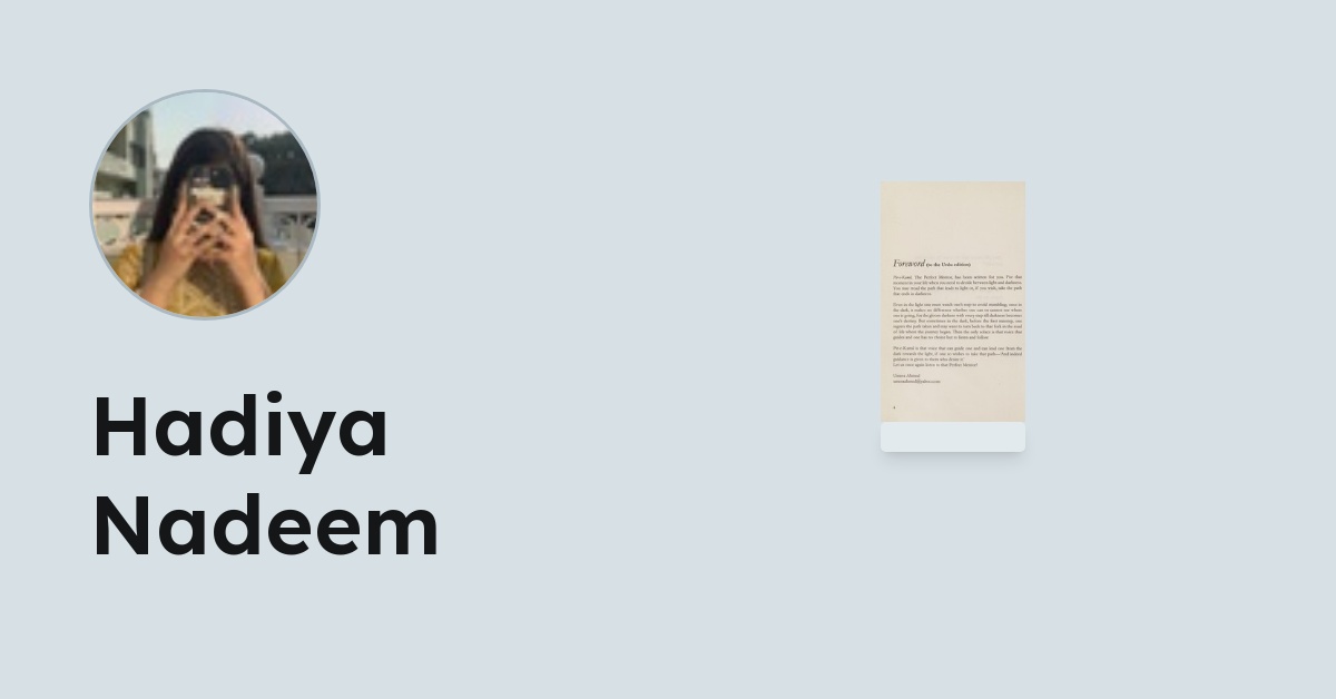 Hadiya Nadeem's Bookshelf