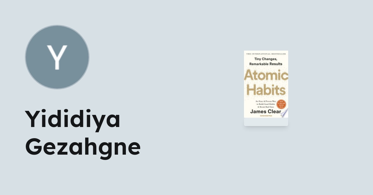 Yididiya Gezahgne's Bookshelf